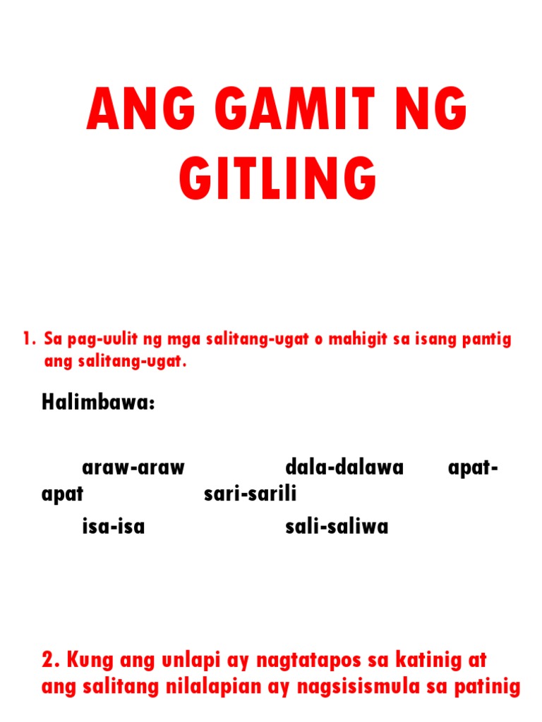 6 Gitling-Paglalapi | PDF