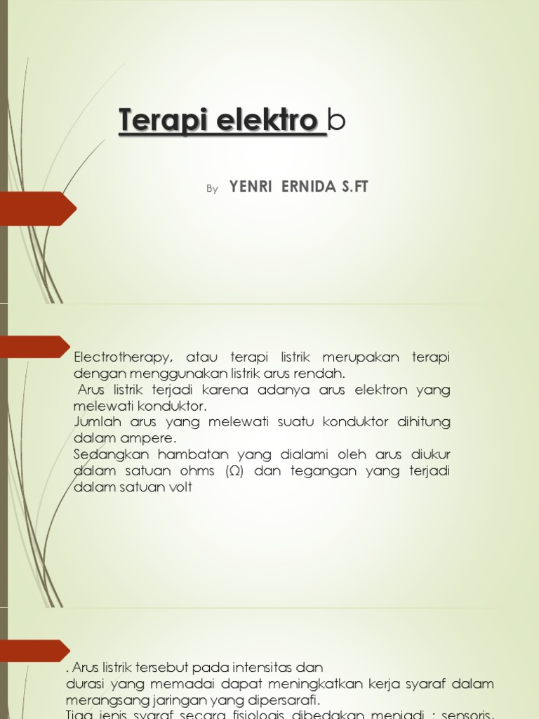 Terapi Elektro B | PDF