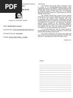 Trainees Record Book Sample | PDF | Behavior Modification | Learning