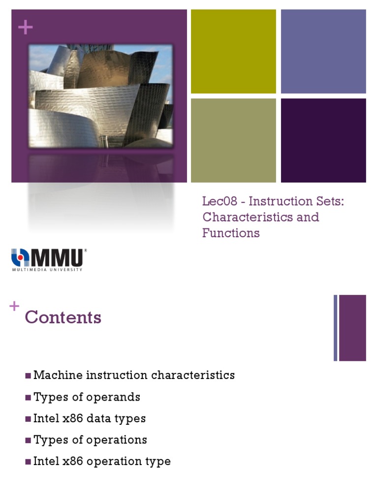 Lec08 - Instruction Sets - Characteristics and Functions | PDF | Data ...