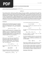 Determination of The Solubility Product Constant of Calcium Hydroxide ...