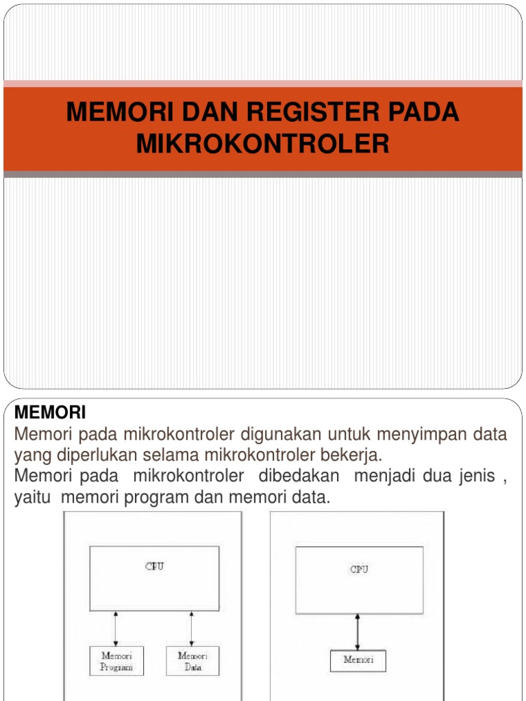 12.memori Dan Register Pada Mikrokontroler | PDF