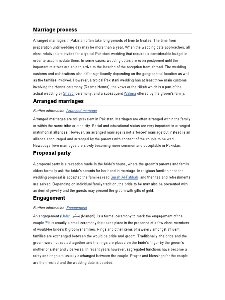 Marriage Process | PDF | Wedding | Social Conventions