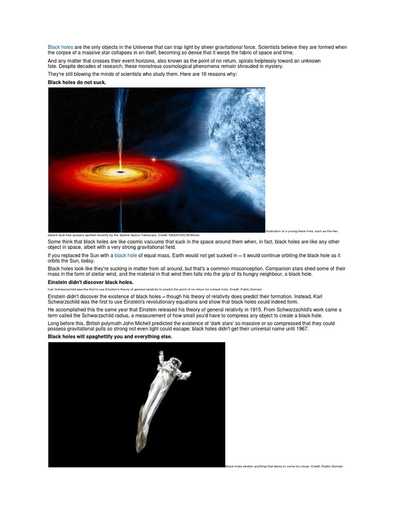 Black Holes | PDF | Hawking Radiation | Black Hole