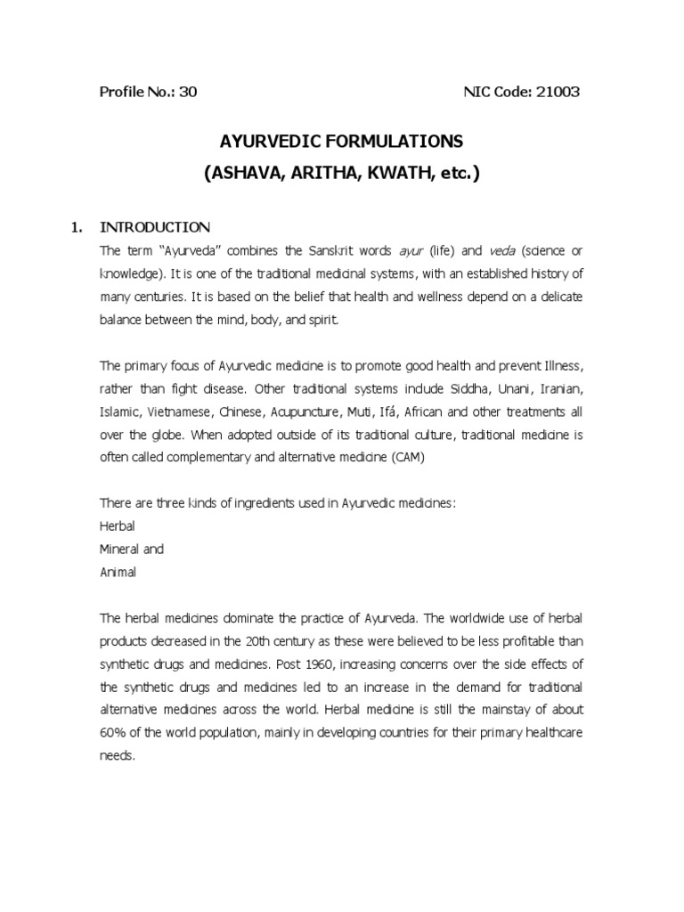 Ayurvedic Formulations | PDF | Ayurveda | Alternative Medicine