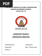 Chocolate Analysis | PDF | Chocolate | Chemistry