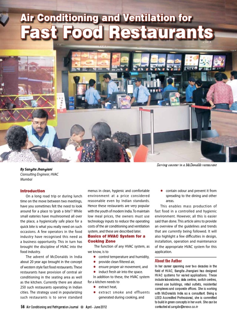 HVAC Solutions for Fast Food Kitchens | PDF | Hvac | Air Conditioning
