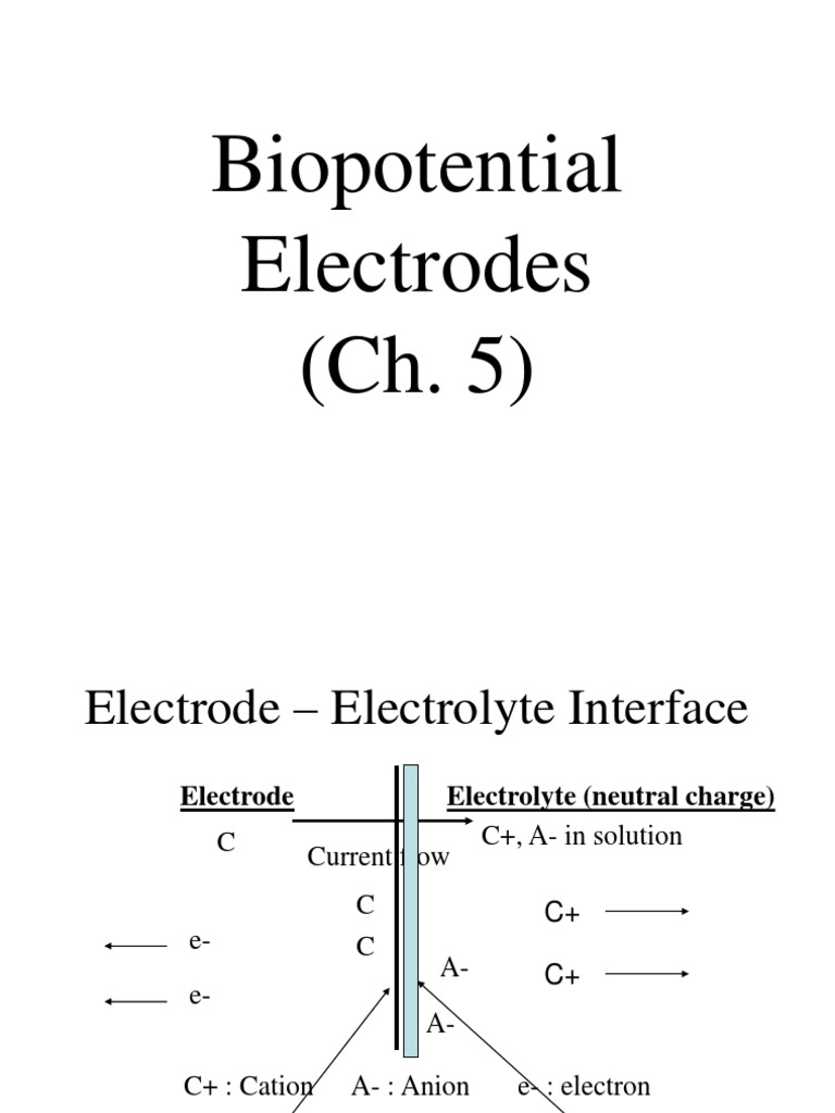 Biopotential Electrodes | PDF | Ion | Redox