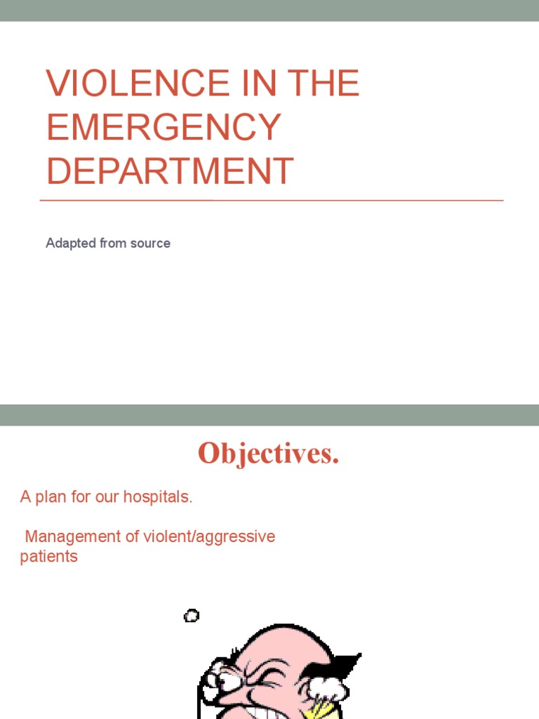 Violence in The ER Edited | PDF | Mental Disorder | Psychiatry