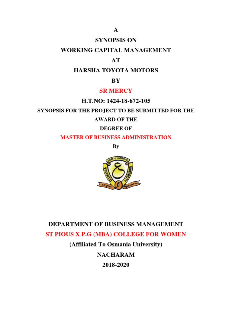 WCM Toyota ST | PDF | Working Capital | Toyota