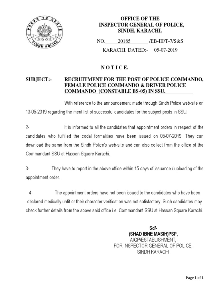 Notice Appointment Information SSU-05!07!2019 | PDF | Social Science | Law