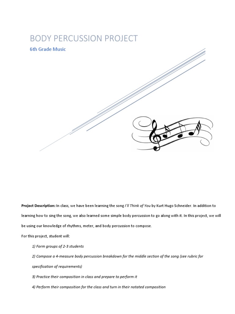 Body Percussion Project | Download Free PDF | Musical Compositions | Sound