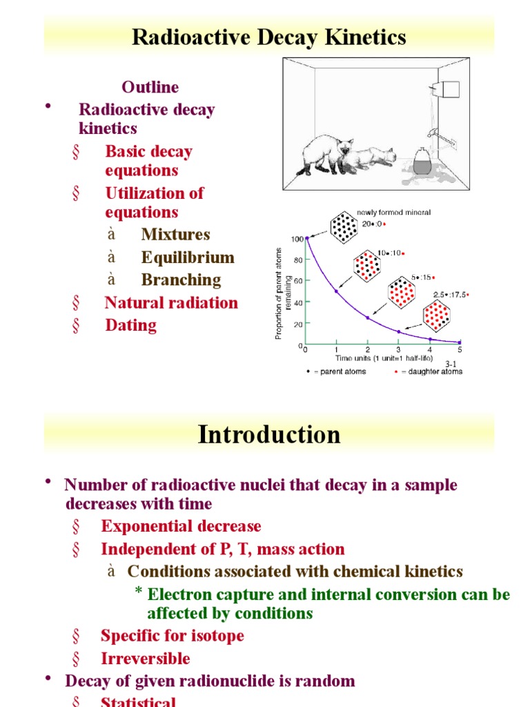 Outline Radioactive Decay Kinetics | PDF | Radioactive Decay | Radionuclide