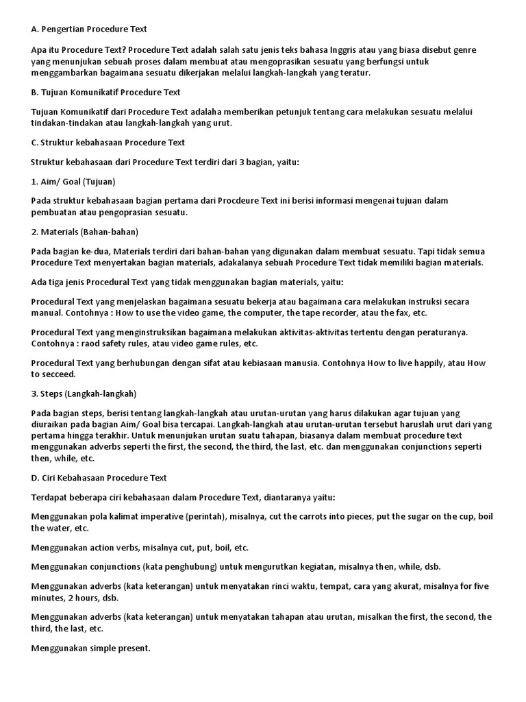 Procedure Text | PDF | Komputer