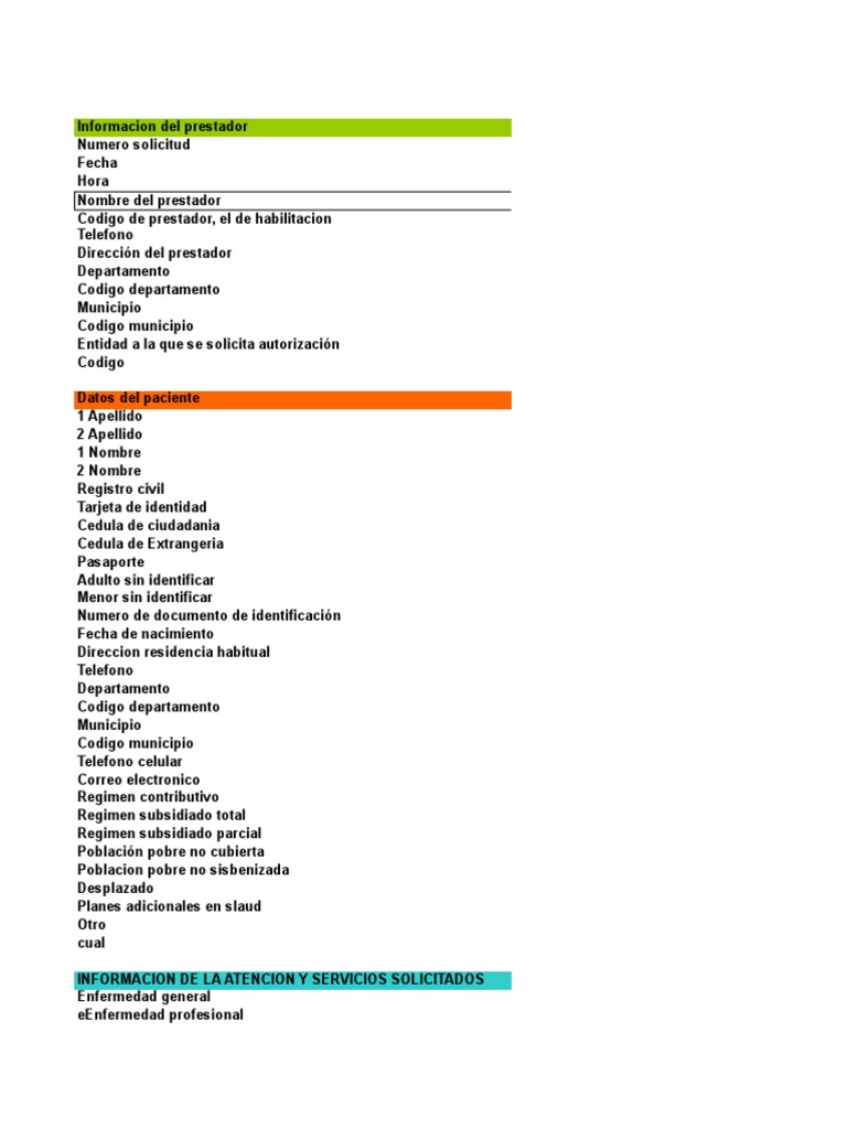 Formato Del AT3 para Diligenciamiento | PDF | Cuidado de la salud ...