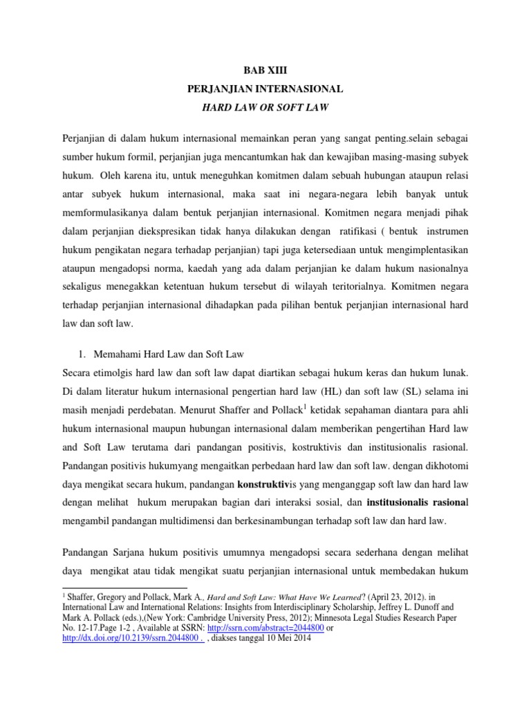 PI Hard Law Dan Soft Law | PDF