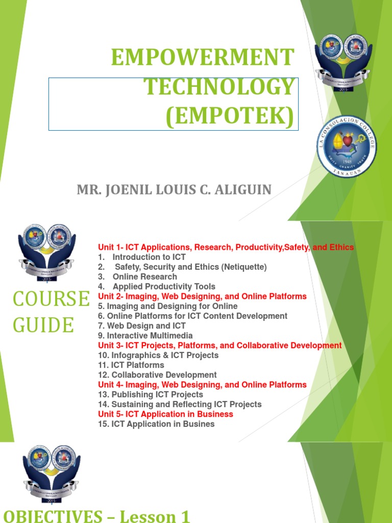 EMPOWERMENT TECHNOLOGY Lesson 1 | PDF | Semantic Web | Web 2.0