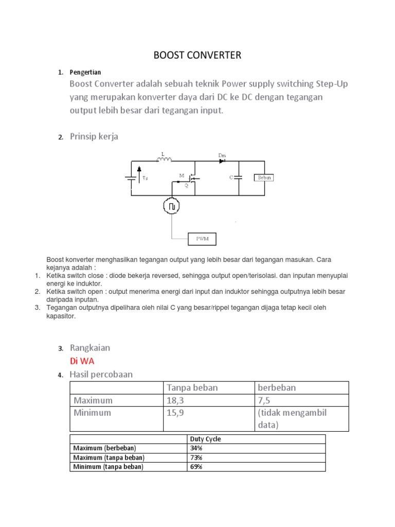 Boost Converter | PDF