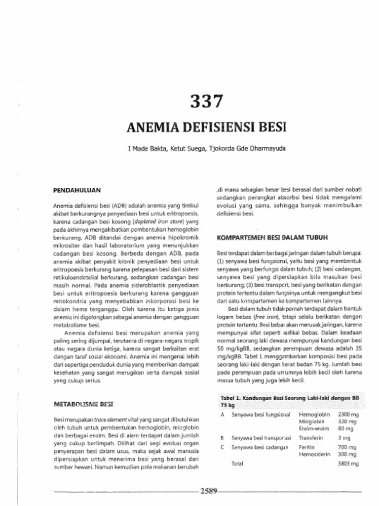 Anemia Defisiensi Besi | PDF