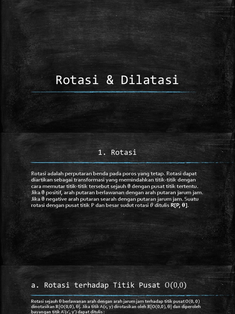 Rotasi & Dilatasi | PDF | Sains & Matematika