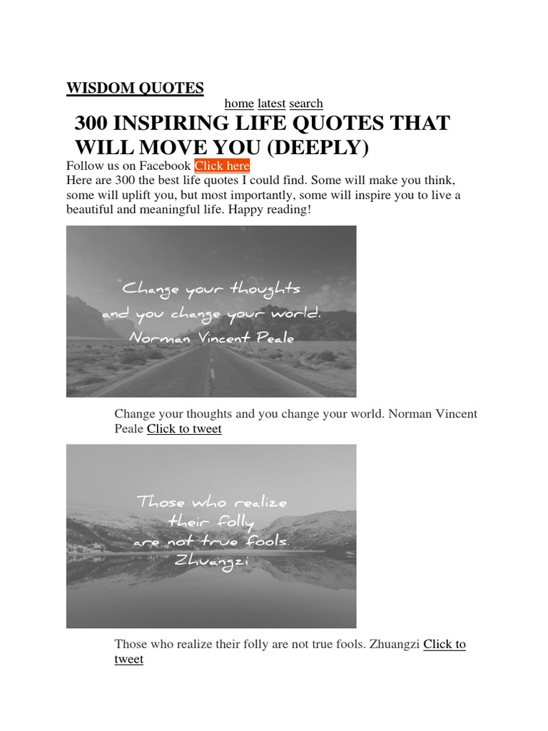 Wisdom Quotes | PDF | Love