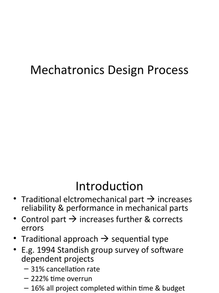 Mechatronics Design Process | Download Free PDF | Product Lifecycle | Reliability Engineering