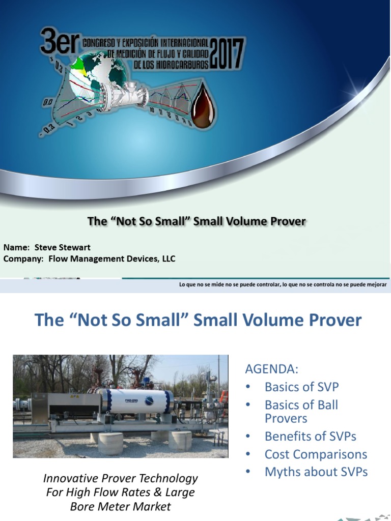 Innovative Small Volume Prover Technology | PDF | Flow Measurement | Gases
