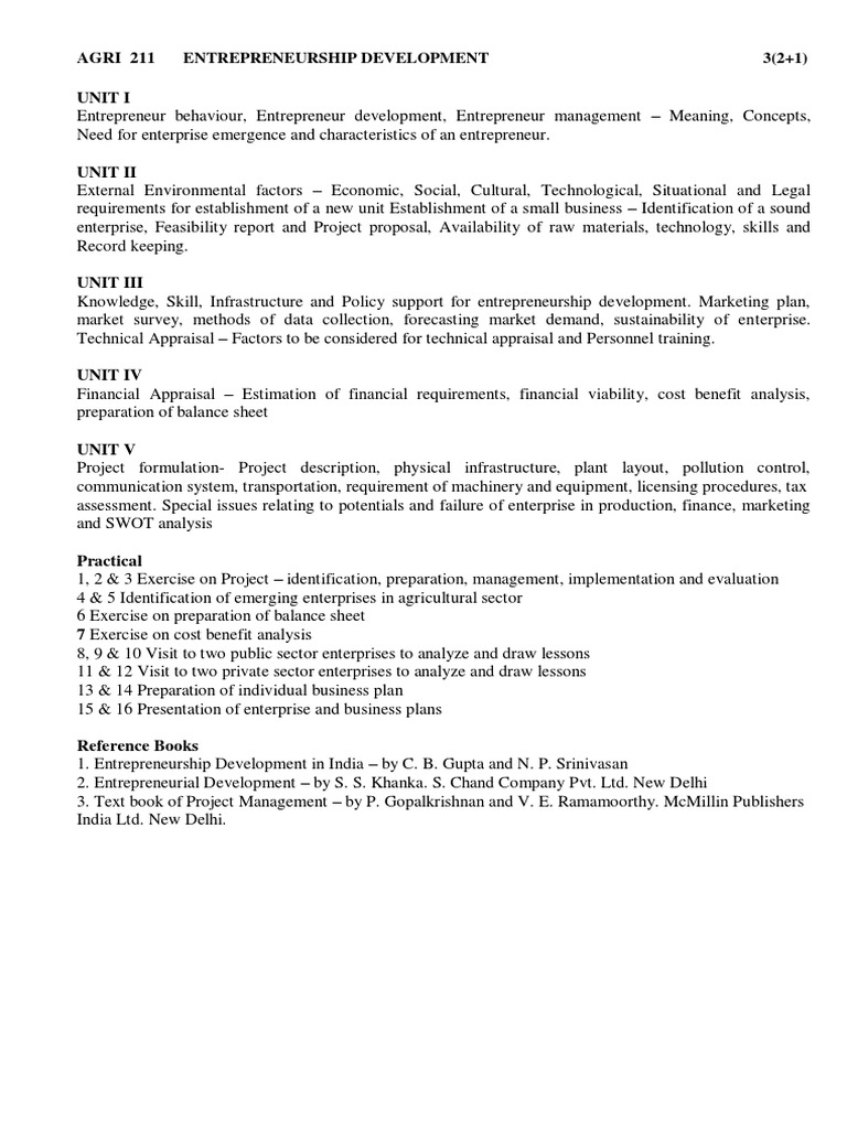 Entrepreneurship Development | PDF