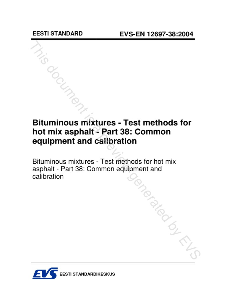 38 - 2004 - en - Preview PDF | PDF | Asphalt | Calibration