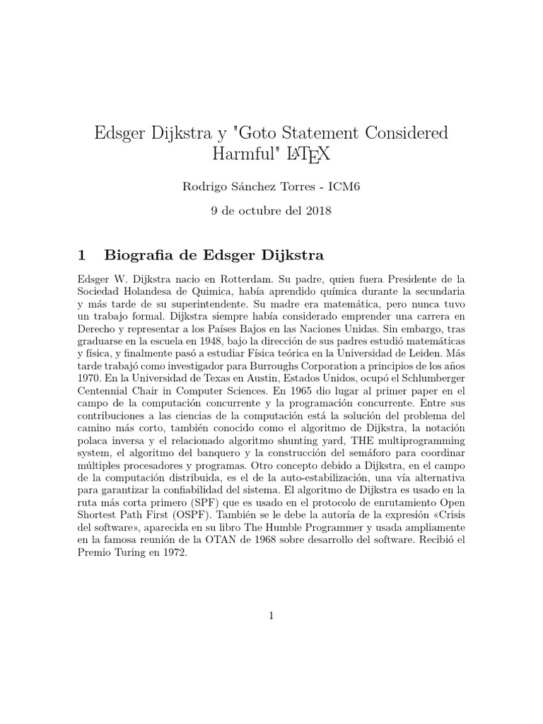 Edsger Dijstra PDF | PDF | Desarrollo de software | Programación de ...