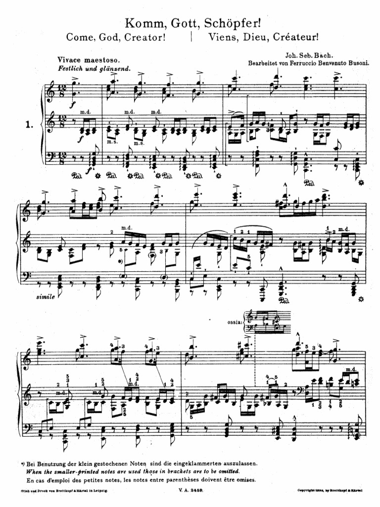 Busoni-Bach - Nove Corali | PDF