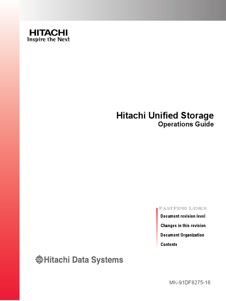 Hitachi Unified Storage - Operations Gui PDF | PDF | Operating System | Computer Architecture