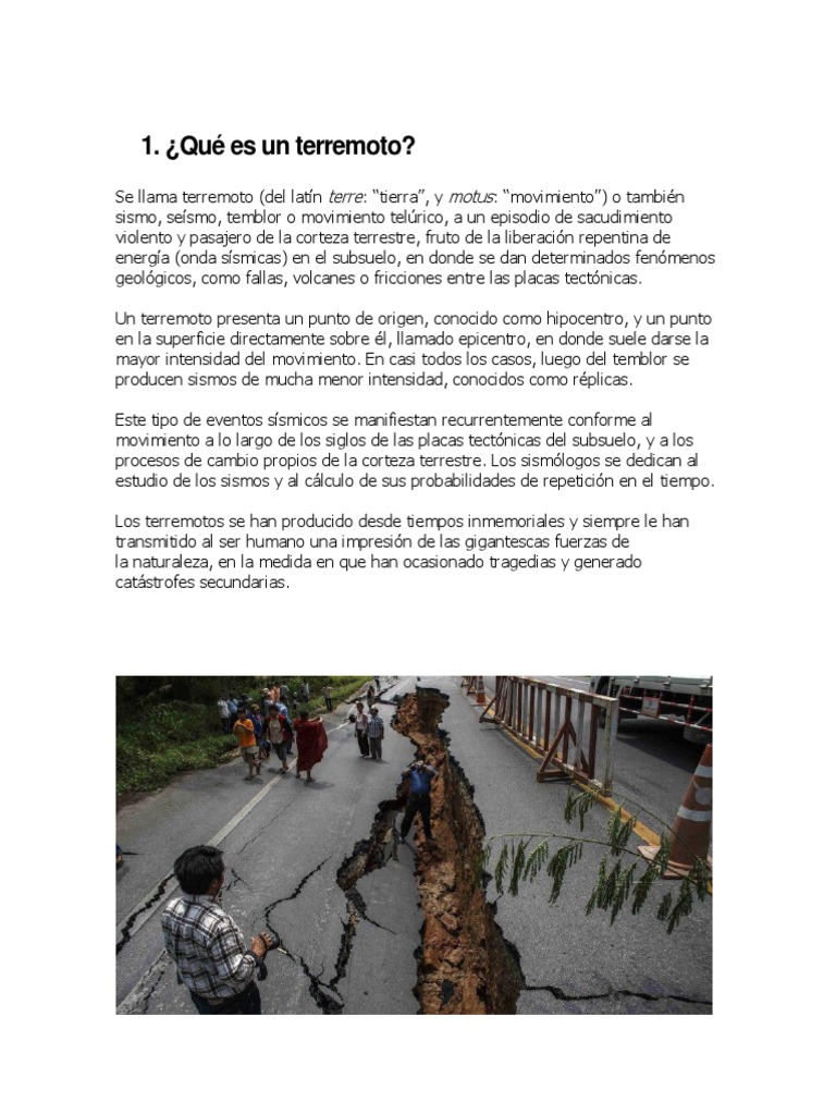 Qué Es Un Terremoto | PDF | Temblores | Geofísica
