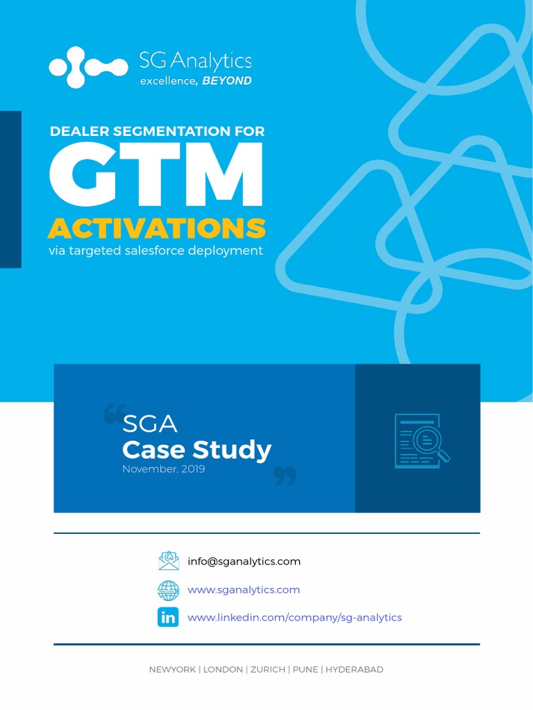 SG Analytics Case Study | PDF | Market Segmentation | Analytics