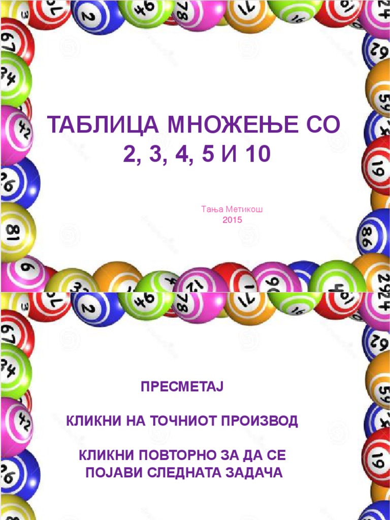 Tablica Mnozenje So 2 3 4 5 I 10.ppsx | PDF