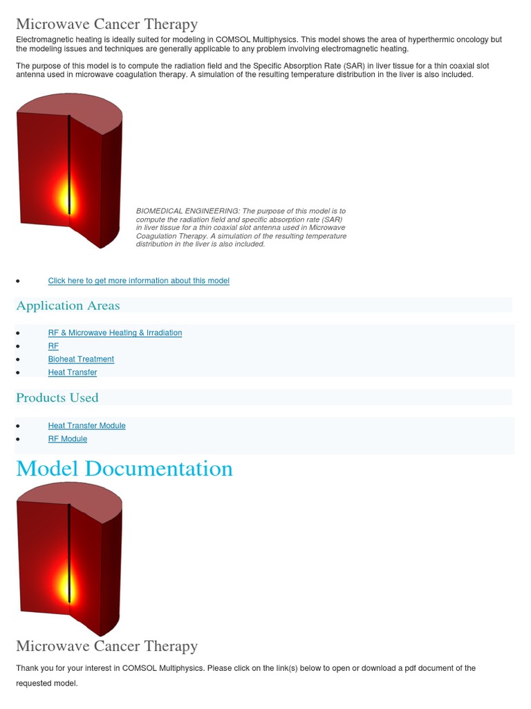 Microwaves Cancer Therapy | PDF | Microwave | Physical Phenomena