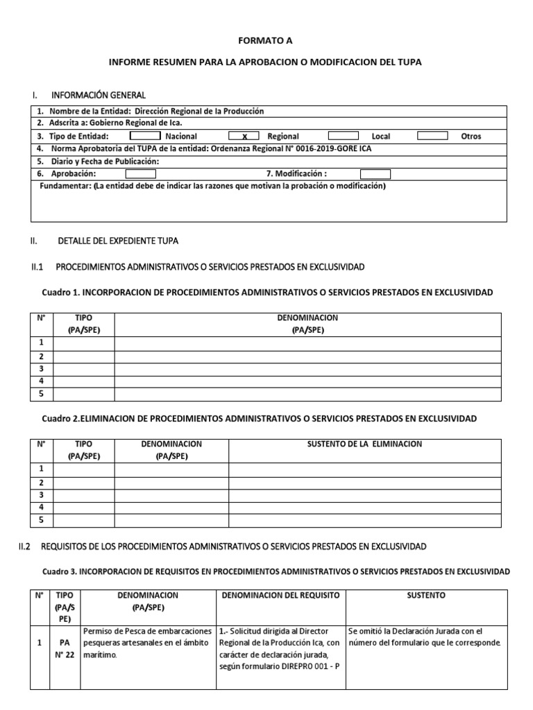 Nuevo Formato de Tupa | PDF | Acuicultura | Pesquería