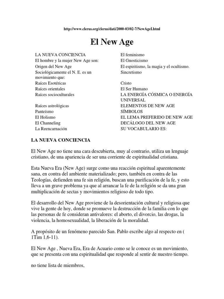 El New Age | PDF | Nueva era | Reencarnación