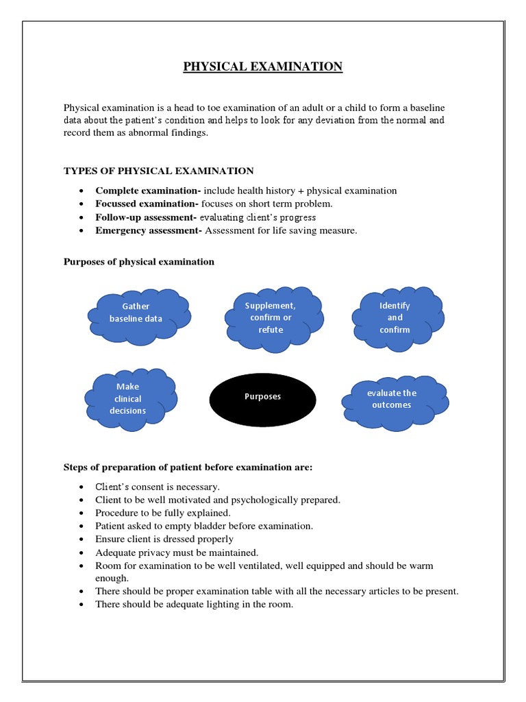 Handout Physical Examination | PDF | Physical Examination | Medicine