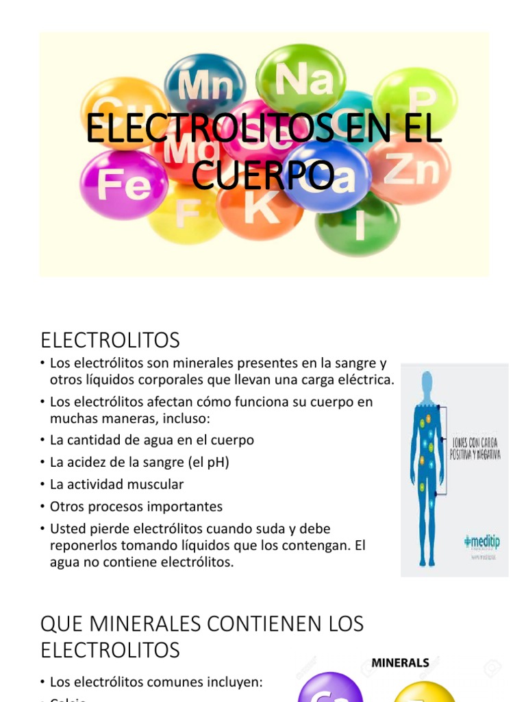 Electrolitos en El Cuerpo | PDF