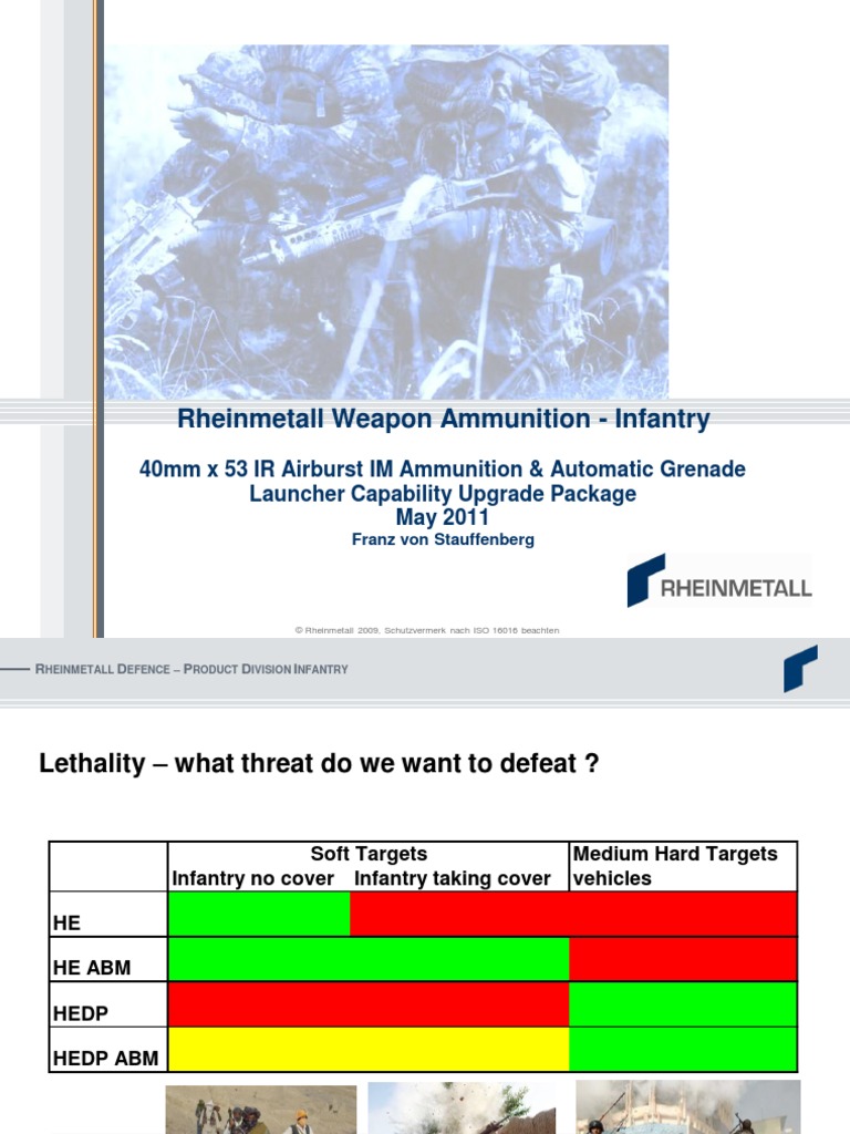 Rheinmetall Weapon Ammunition - Infantry - 05-2011 | PDF | Ammunition ...