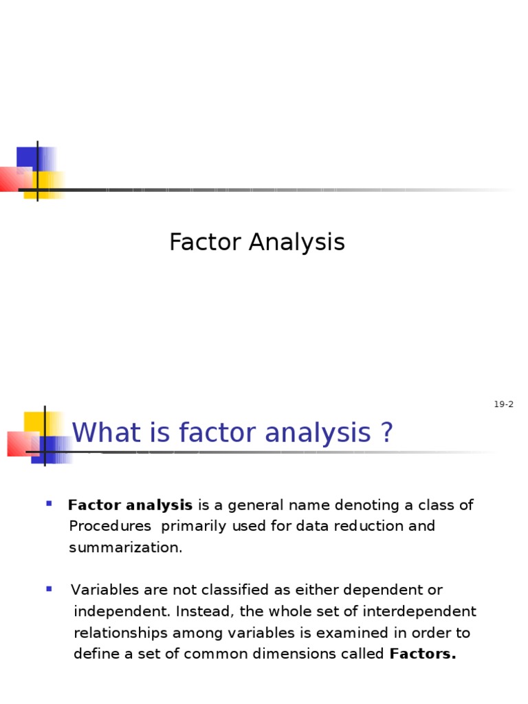 Factor Analysis | PDF | Factor Analysis | Correlation And Dependence