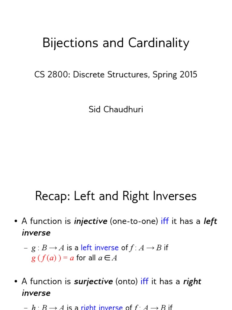 15 Cardinality | PDF | Function (Mathematics) | Mathematical Relations