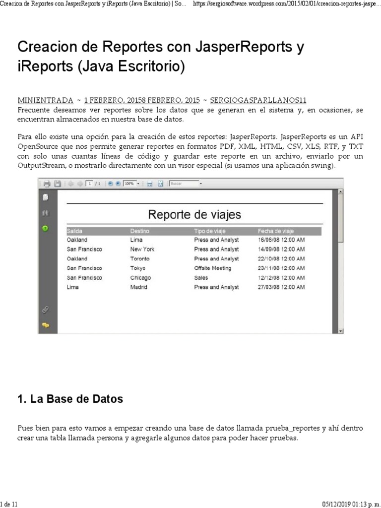 Guía de JasperReports e iReports | PDF | Java (lenguaje de programación ...
