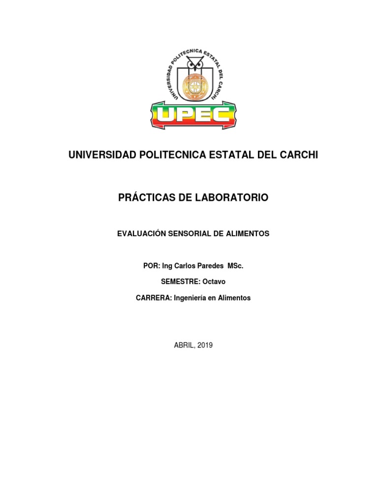 Práctica Determinación de Olores | PDF | Olfato | Laboratorios