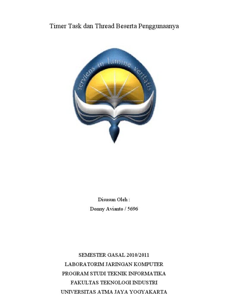 Timer Task Dan Thread Beserta Penggunaanya | PDF | Komputer | Teknologi ...