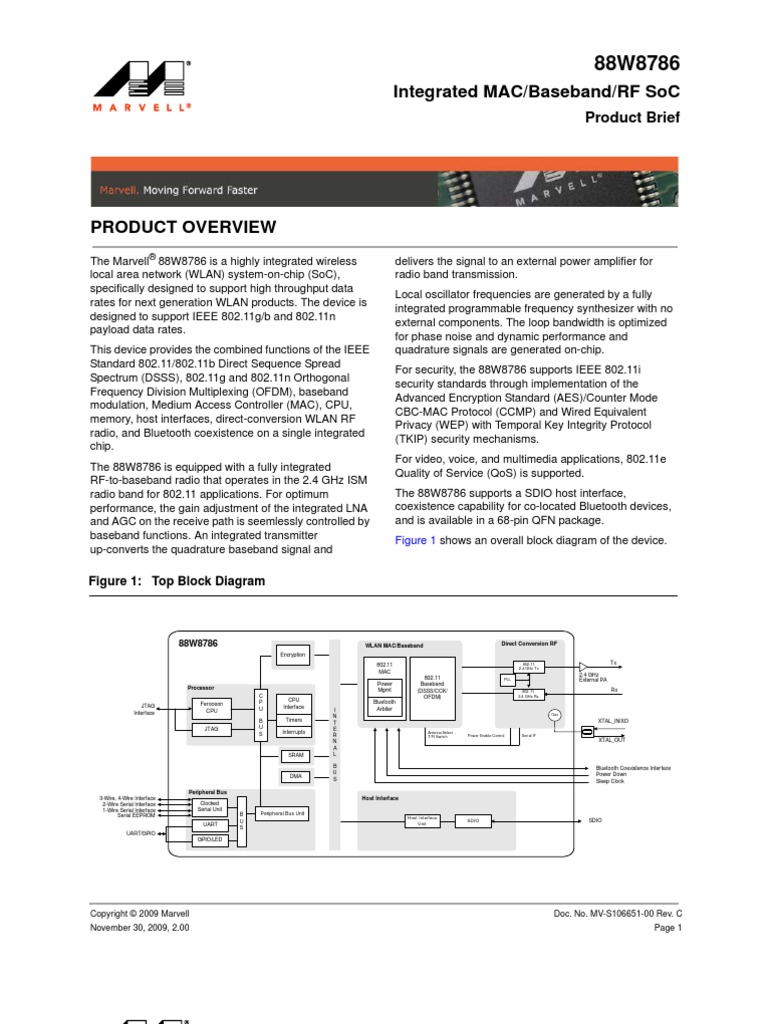 Marvell Data Sheet | PDF | Ieee 802.11 | System On A Chip