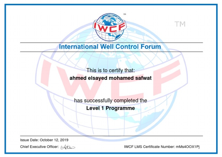 Level 1 Programme - IWCF Level 1 Programme PDF | PDF