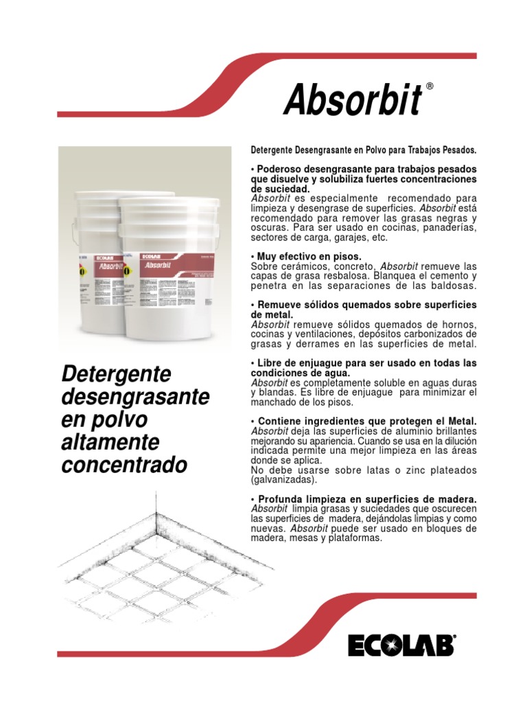 Absorbit | PDF | Detergente | Agua
