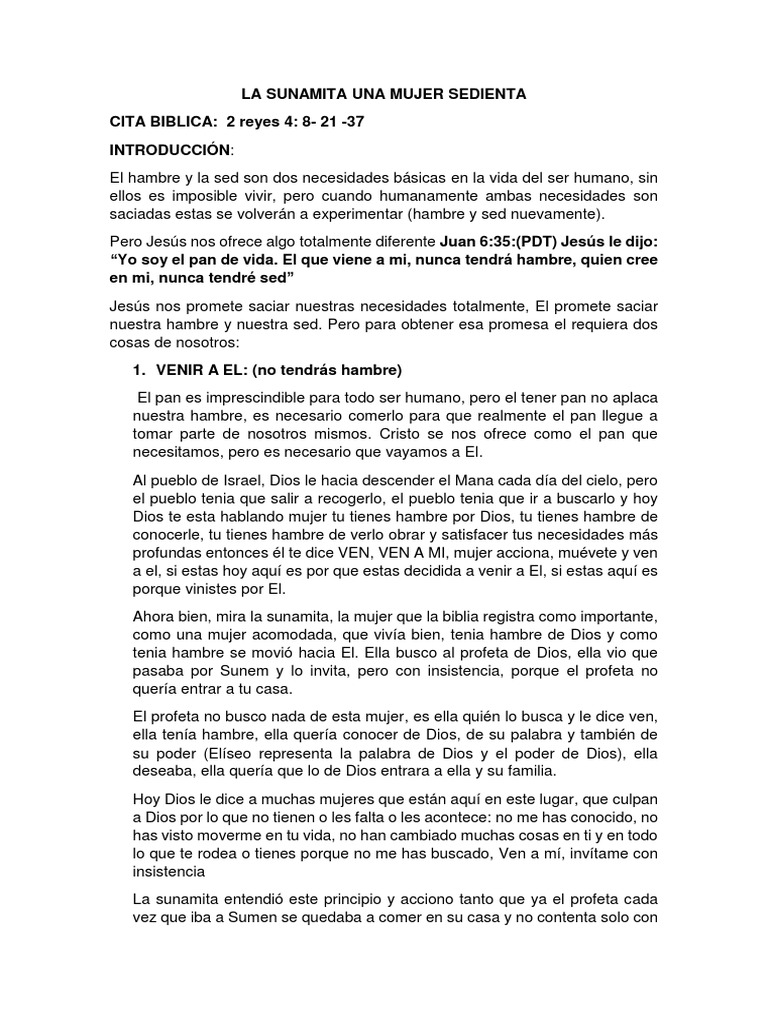 La Sunamita | PDF | Fe | Profeta
